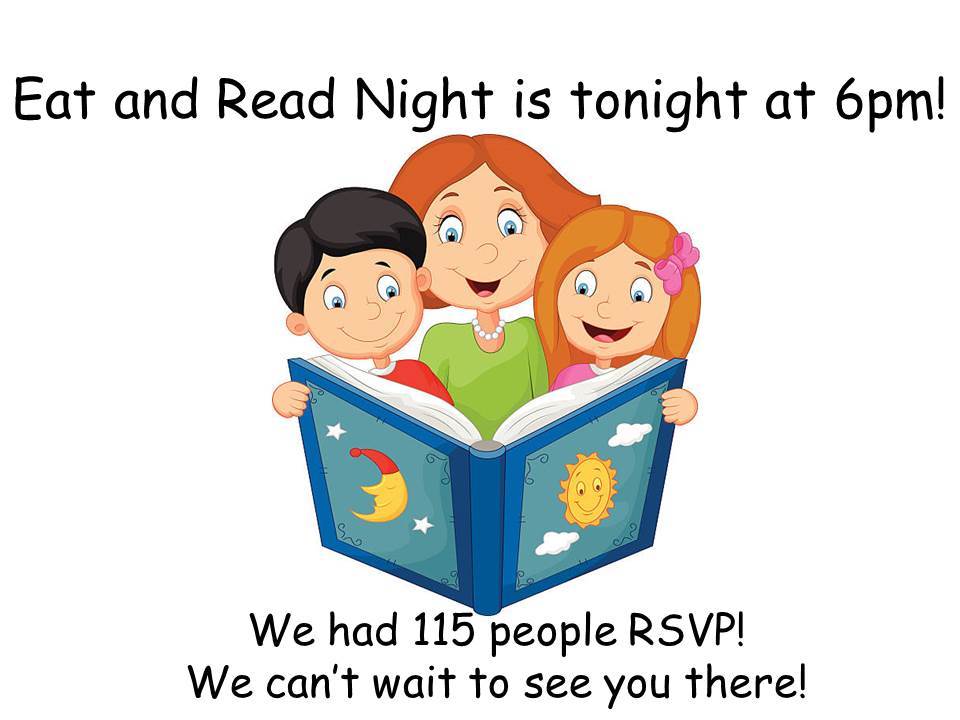 Eat and Read Night is tonight! | Prairie Grove Elementary School