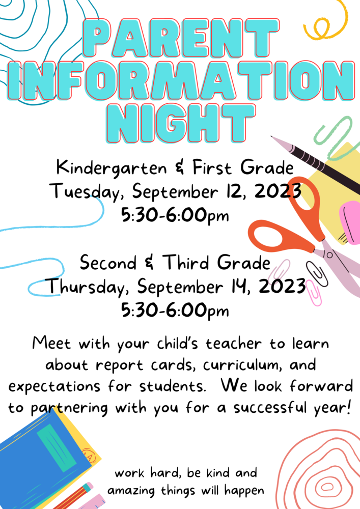 Parent Information Night | Prairie Grove Elementary School